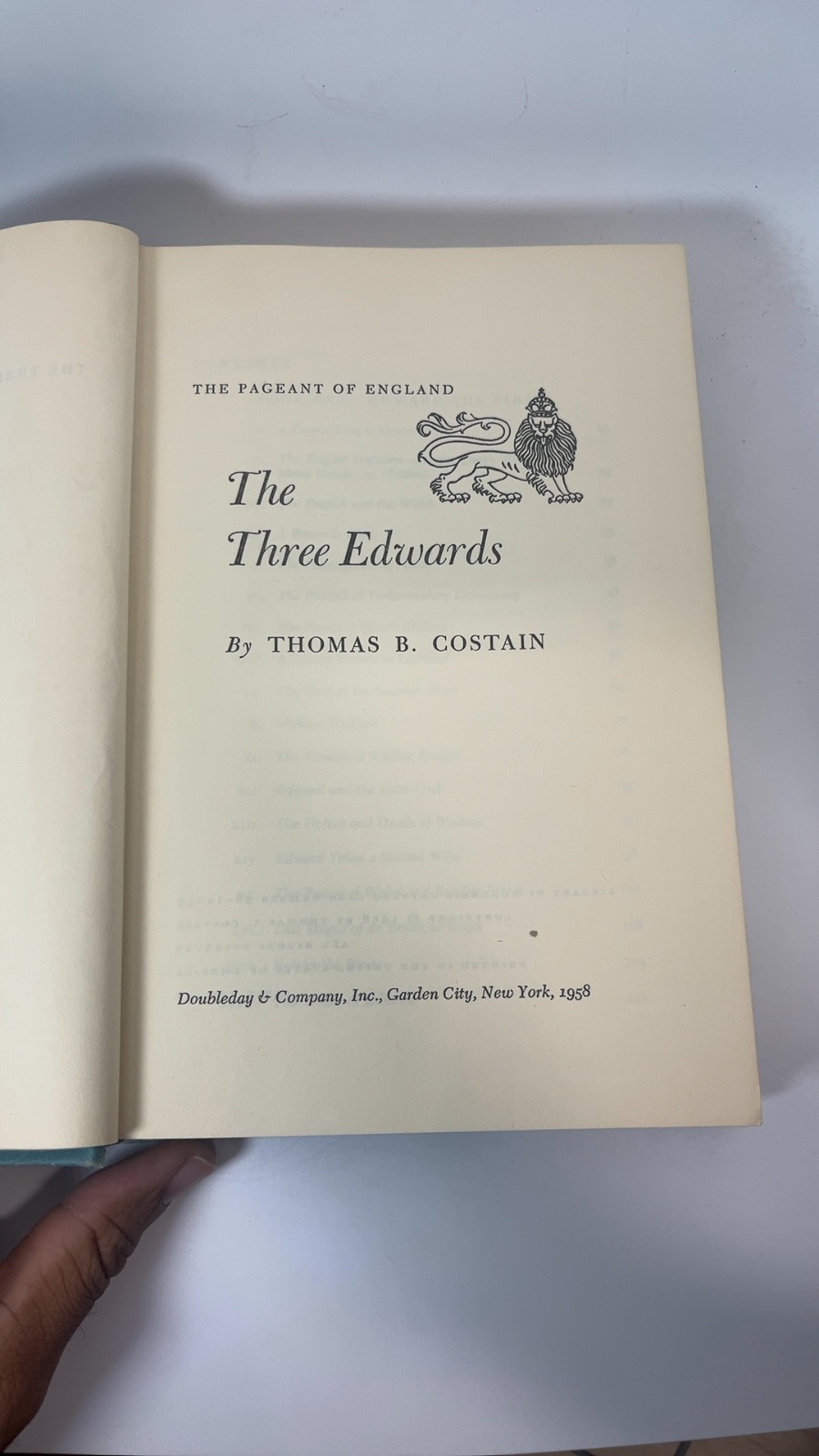 The Three Edwards [Hardcover] Thomas B. Costain - Vintage Book Shoppe, Ltd.